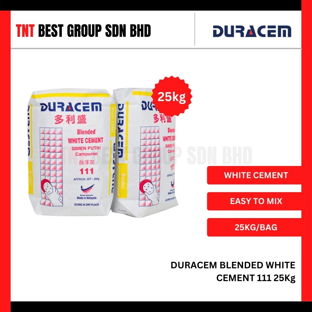 DURACEM BLENDED WHITE CEMENT PUTIH 111 25Kg – TNT BEST GROUP SDN BHD