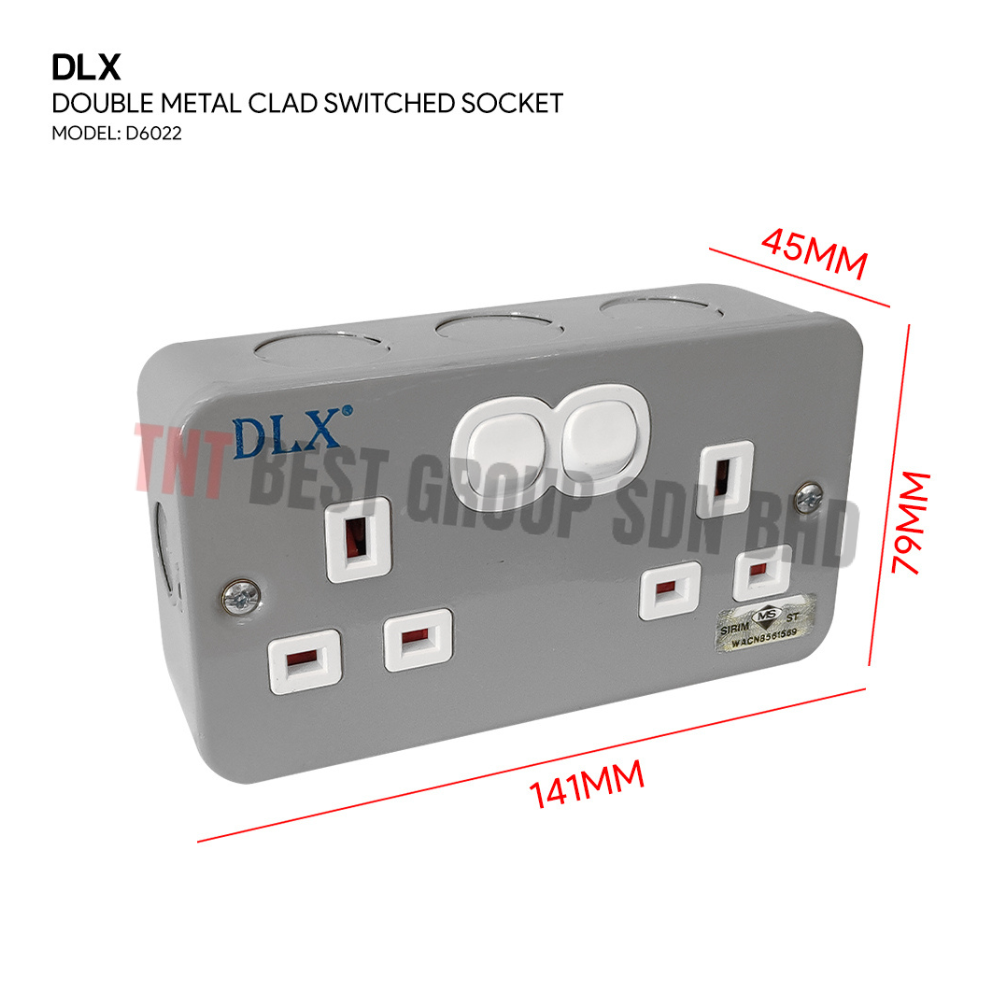 DLX Double Metal Clad Switched Socket – TNT BEST GROUP SDN BHD