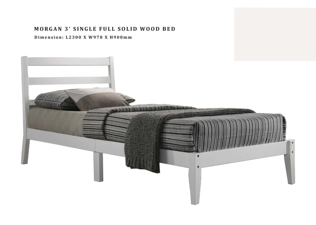 MORGAN 3′ SINGLE FULL SOLID WOOD BED – TNT BEST GROUP SDN BHD